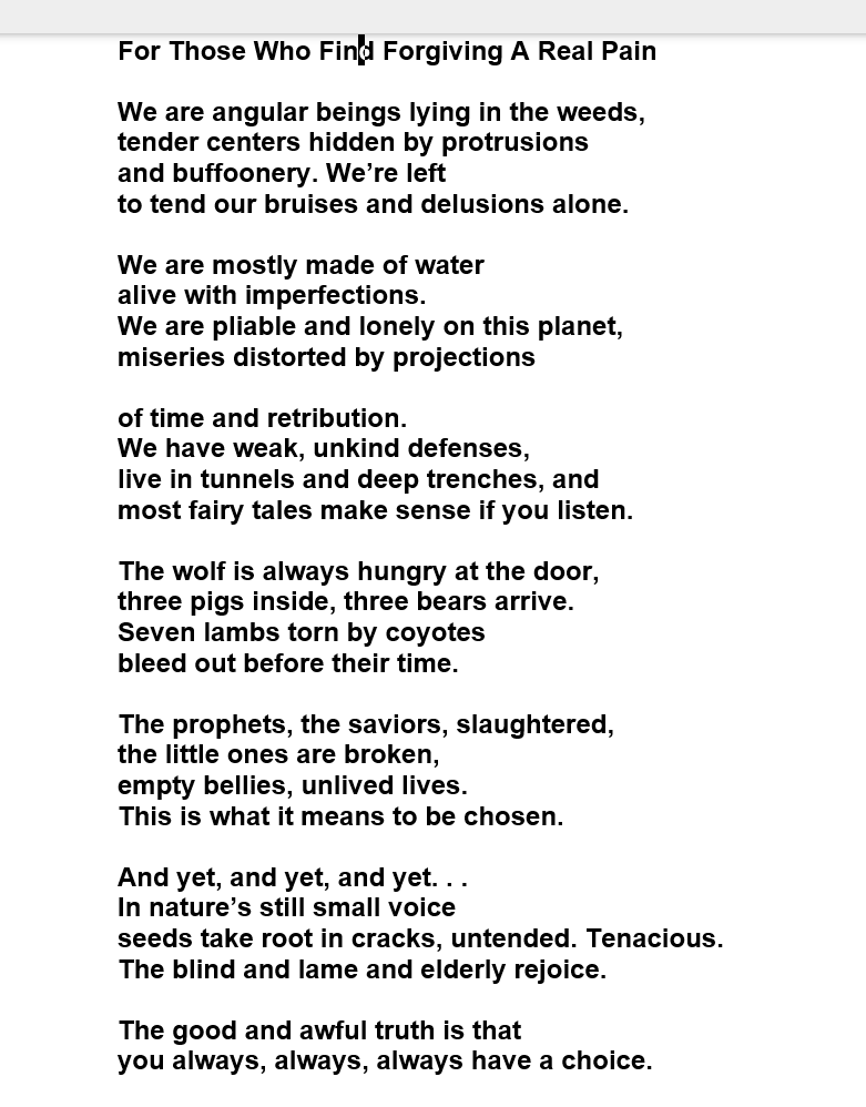 Short visits with an honest God – The scent of innocence, the ...